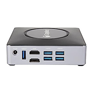 Zignbox GL01V2-PLUS Fanless Mini PC Intel Celeron N4000 Processor Up to 2.6GHz 8GB RAM 120GB SSD Dual HDMI Dual LAN Windows 10 Pro