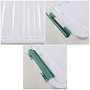 Parlynies 4-Pack 20 Quart Large Stackable Boxes, Plastic Storage Latch Bin, Clear