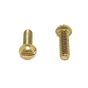 6-32x1/2 Slotted Round Head Machine Screws Solid Brass (100 Pcs)
