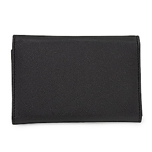 Disney Wallet, Foldover, Disney Signature D Logo Embossed, Black Vegan Leather