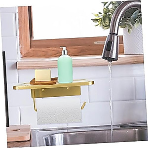 Wall Hangings 1 Set roll Holder Wall Mount Toilet Paper Holder Wall Mount Paper Towel Holders Bath Tissue Paper Towel Hanger Stainless Steel Bronze Toilet Paper Holder Towel Rack