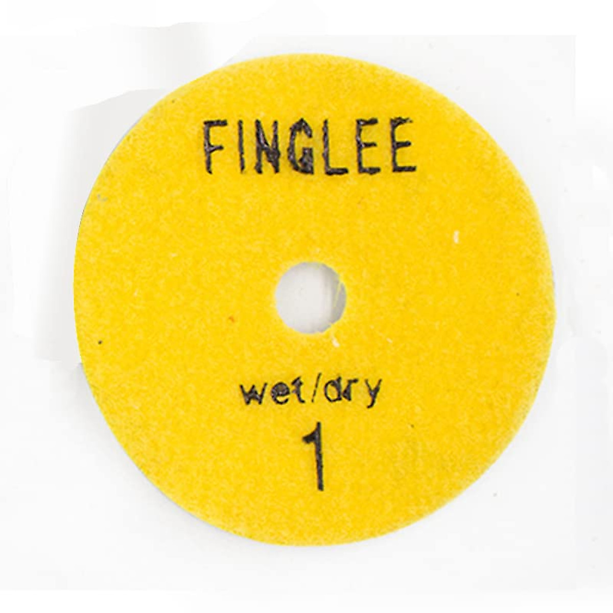 FINGLEE DT 4 inch 3 Steps Diamond Dry Polishing Pad Diamond Resin Discs for Granite Marble Quartz (5pcs Grit1)