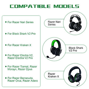 Koffmon Replacement Audio Cable Cord Wire with Y Splitter for Razer Kraken X/BlackShark V2 Pro/Razer Nari Headphone Gaming Headset Adapter to PC/Speaker/Headphone