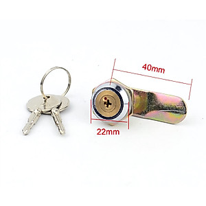 MS403-22 Cabinet Cam Locks Cross Copper Cylinder for Distribution Box Tin Trunk Office File Industrial Lock 2Pcs