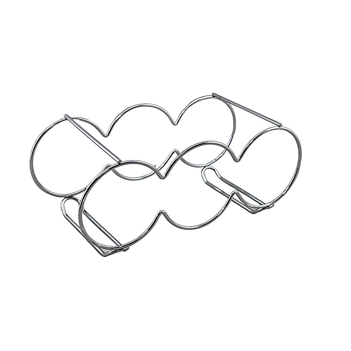 Stackable Table Top Wine Rack Bottle Holder (Silver)