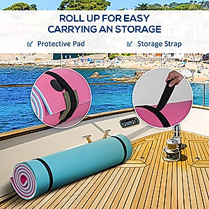 HOMCOM 10' x 5' Floating Mat, 3-Layer Lily Pad Swimming Pool Floating Water Mat, Thick and Durable Water Activities Mat for Lake, Oceans