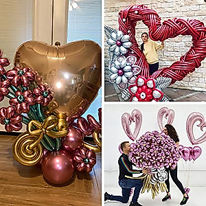 PartyWoo Metallic Twisting Balloons, 50 pcs Long Balloons 260Q Modelling Balloons in 6 Metallic Colors, Magic Balloons Animal Balloons for Children's Party, Carnivals, Jungle Party