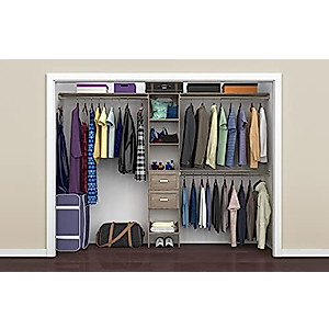 ClosetMaid SuiteSymphony Closet Organizer with Shelves and 2 Drawers, 16-Inch-Natural Gray