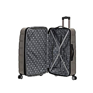 Rockland Melbourne Hardside Expandable Spinner Wheel Luggage, Silver, 3-Piece Set (20/24/28)