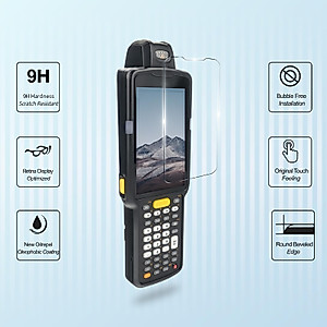 CARPSDZY 3pcs MC3300 Tempered Glass Screen Protector Replacement for Zebra Symbol MC3300 Handheld Barcode Scanner Mobile Computer,9H Hardness Stable Durable