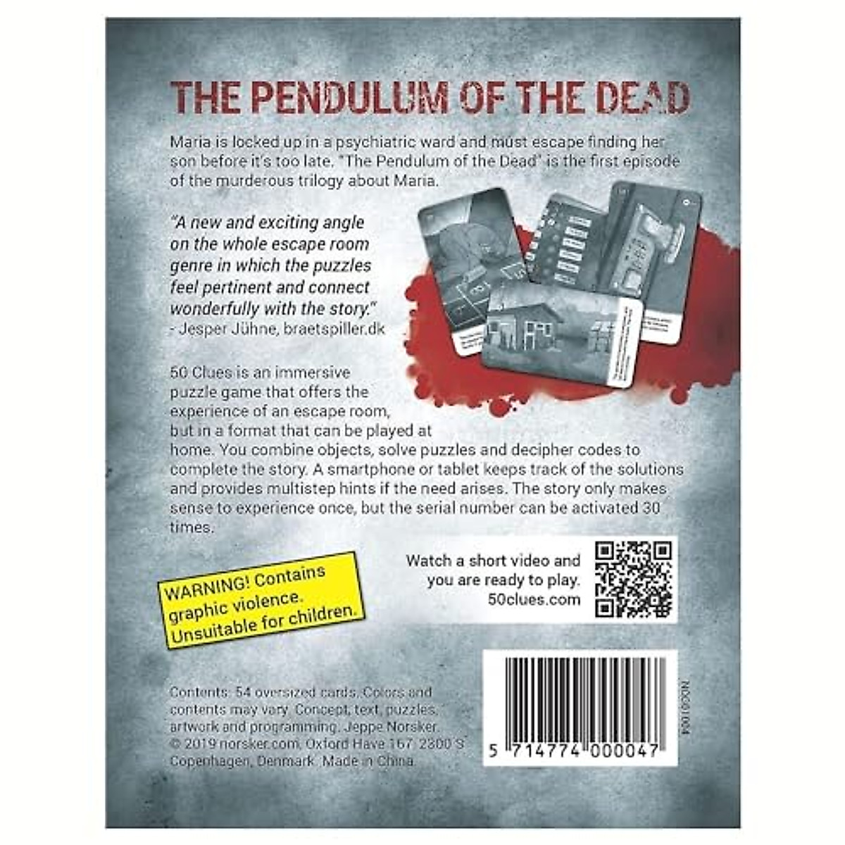 COILEDSPRING 50 Clues | 50 Clues - Part 1: The Pendulm of The Dead | Puzzle Escape Game | Ages 16+ | 1-5 Players | 90 Minutes Playing Time