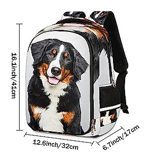Bernese Mountain Dog Kids Backpack for Boys Girls Teens, 16 Inch School Backpack Schoolbag Travel Laptop Backpack Elementary Primary Students Bookbag