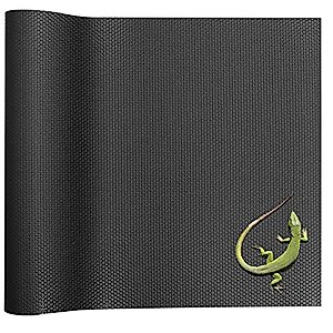 Ceadyxiao Large Reptile Carpet Terrarium Liner Bedding Reptile Substrate Mat Tank Accessories for Bearded Dragon Snake Lizard Tortoise Leopard Gecko (Black)