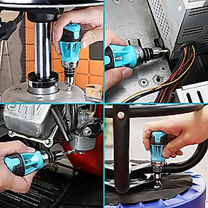 DURATECH Stubby Ratcheting Screwdriver, 12-in-1 Multi-bit Short Screw Drivers, Innovated Bits Quick-Load Mechanism, with Phillips, Slotted, Torx, Square Bits Stored in Handle