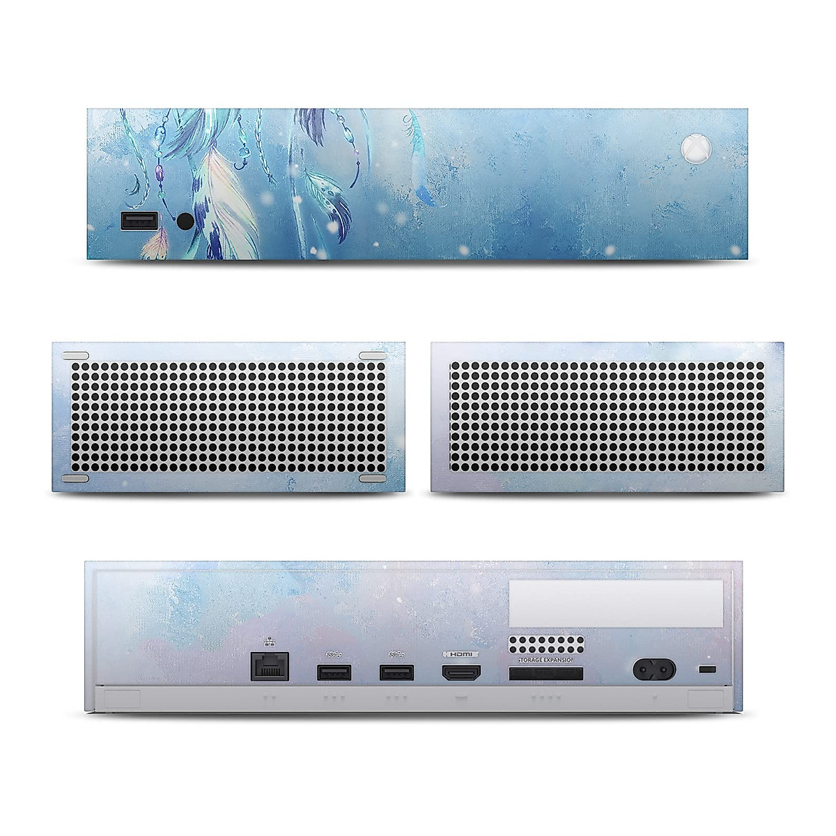 Head Case Designs Officially Licensed Simone Gatterwe Blue Dreamcatcher Art Mix Vinyl Sticker Gaming Skin Decal Cover Compatible With Xbox Series S Console and Controller Bundle