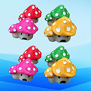 Cabilock 8 Pcs Bonsai Craft Decor Mushroom DIY Craft Mini Decor Table Micro Landscape Decoration Fariy Garden Ornament Resin Crafts Plant Decorations Plants Decor Miniature Supplies