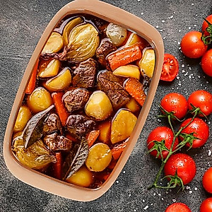 Eurita Clay Roaster, Non-Stick Dutch Oven, Healthy Clay Pot Cooking, With Free Recipe Guide, 1.5 Quarts