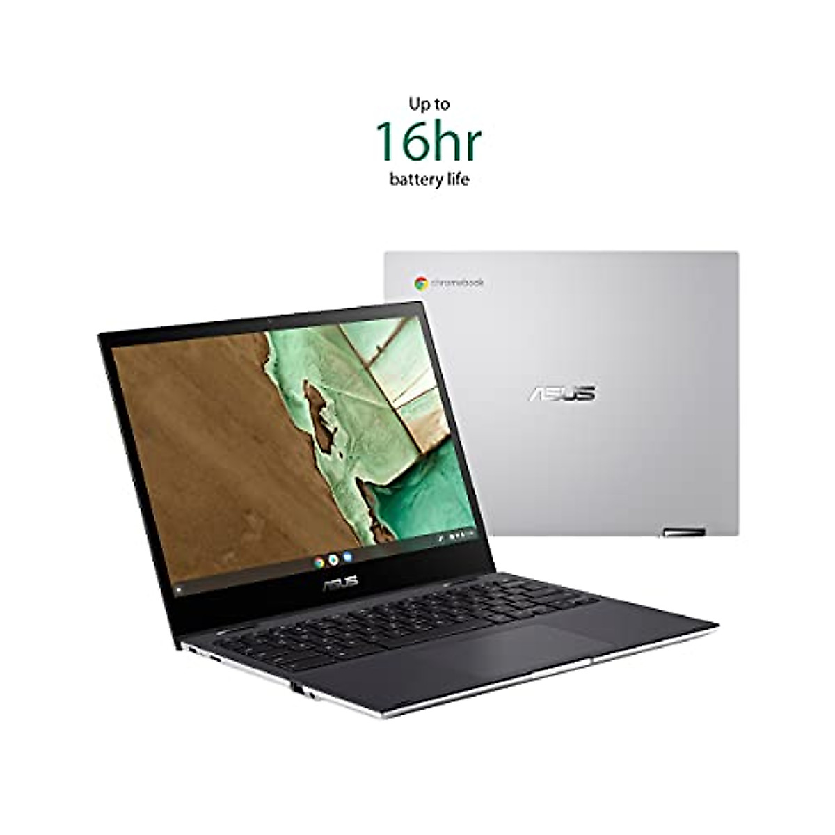 ASUS Chromebook Flip CM3, 12" Touchscreen HD NanoEdge Display, MediaTek 8183 Processor, Arm Mali-G72 MP3 GPU, 32GB Storage, 4GB RAM, Wi-Fi 5, Chrome OS, Aluminum, Mineral Gray,  CM3200FVA-DS42T