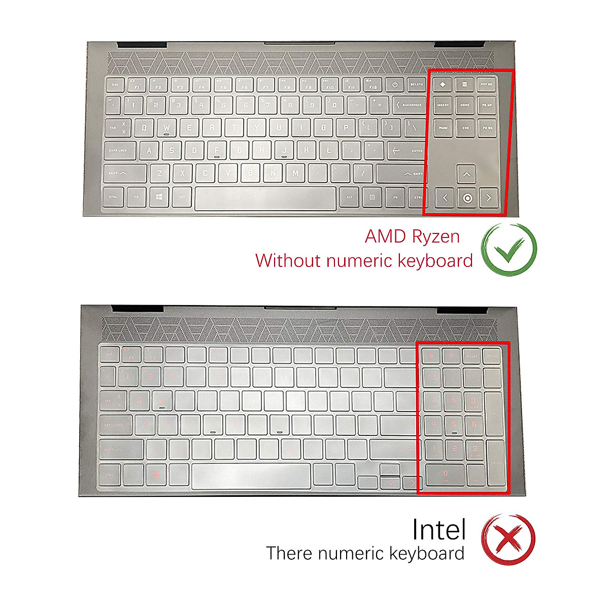 Keyboard Cover for 15.6" 16" 16.1" HP Omen Gaming 15-ek 15-en 16-xf 16-wf 16-xd 16-u 16-b/n/k Series 15-en1010nr 15-ek0013dx 16t-u000 16-u0097nr 16-xf0033dx 16-wf0097nr 16-u1047nr 16z-xd000 16t-b100