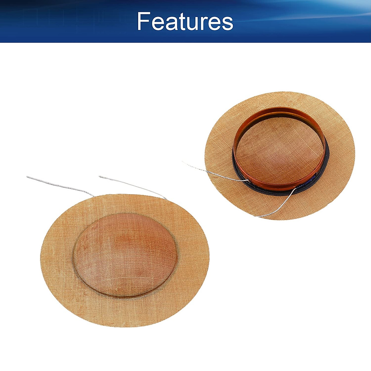 Heyiarbeit 25.5mm Tweeter Voice Coil Audio Speaker High Tone Silk Dome Tweeter Accessory for Audio Replacement 16Ohms 2Pcs