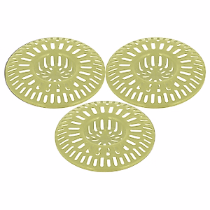 Shower Plastic Basket Hair Trap - Pack of 3 - Bathtub Drain Catcher - Hole Guard for Bathroom Sink