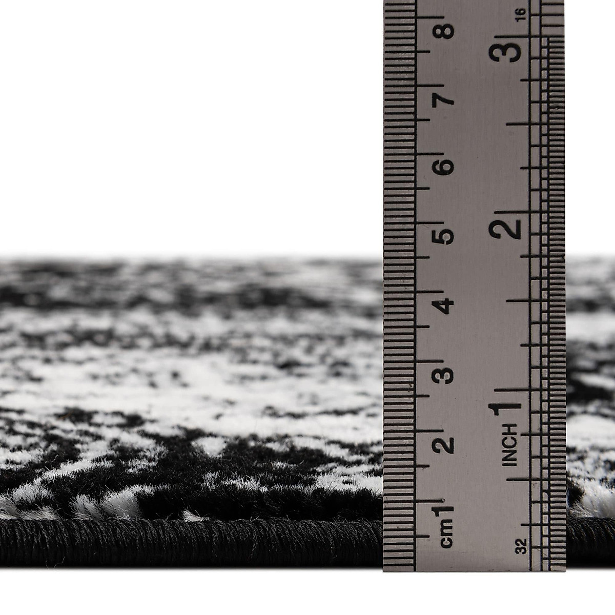 Rugs.com Monte Carlo Collection Rug – 2' 2 x 3' Black Medium Rug Perfect for Living Rooms, Large Dining Rooms, Open Floorplans