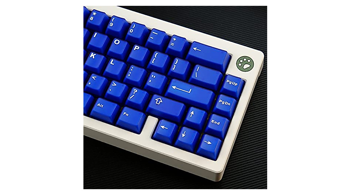 Double Shot Blue Keycaps for Mechanical Keyboards