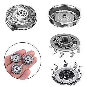 Replacement Shaver Heads for Philips Norelco SH50, 3 Pack Men Electric Shaving Heads 5000 Series, Double Layers Trimmer Razor Accessories Rotary Heads Blades for Men