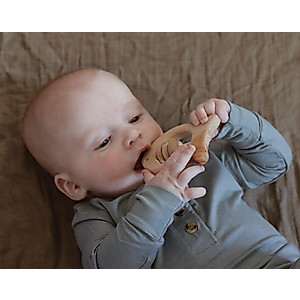 Adventure Awaits! - 2 Pack - Wooden Fish Rattle for Toddlers & Babies, Montessori Baby Rattles Teething Toys