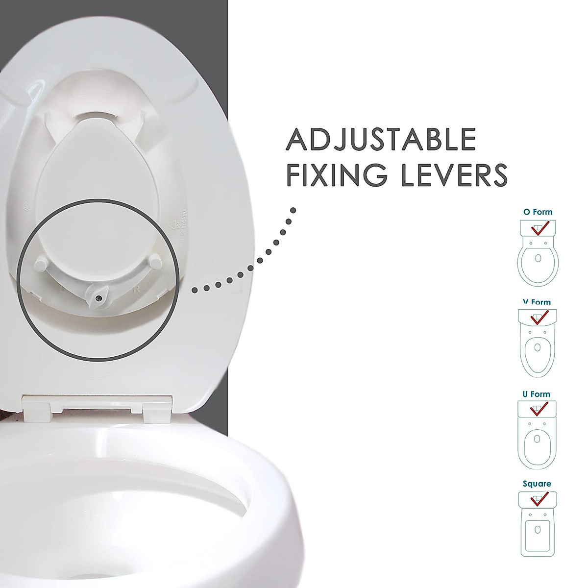 KIDOOLA Toilet Seat for Potty Training – Perfect Toddler & Kids Toilet Trainer with Splash Guard, Handles and Backrest – Children’s Portable Potty Seat for Use on Round & Oval Toilets