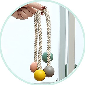 BAMFY 2 Pcs Magnetic Curtain Tiebacks Handmade Rope Holdback Curtain Tie Backs for Living Room, Kitchen, Dining Room, Outdoor, Bedroom, Bathroom (Color : B)