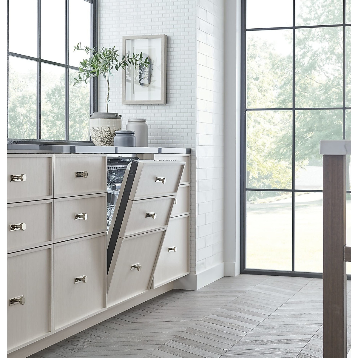 Monogram ZDT985SINII 24 Inch Wide 16 Place Setting Energy Star Rated Built-In Top Control Dishwasher with Hard Food Disposer and Max Dry System - Custom Panel