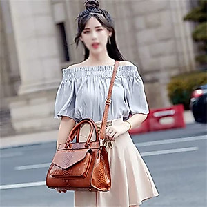 LDCHNH European and American Style Ladies Messenger Shoulder Bag Handbag Women Tote Bag (Color : D, Size : 30cm X 14cm X 25cm)
