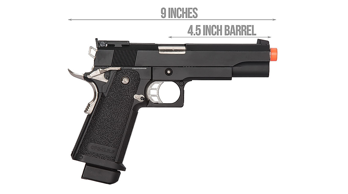 Golden Eagle Hi-Capa 1911 Airsoft Pistol with Speed Loader & Gas Blowback
