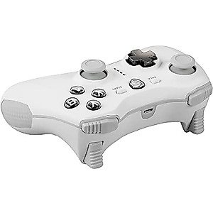 MSI Force GC30V2 White Wireless Gaming Controller, Dual Vibration Motors, Dual Connection Modes, Interchangable D-Pads, Compatible with PC & Android