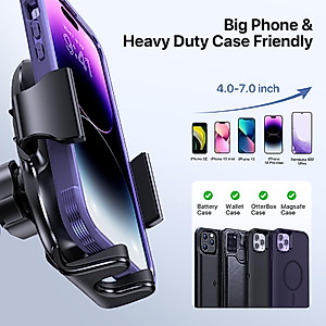 Miracase 3-in-1 Cell Phone Holders for Your Car, Universal Car Phone Holder Mount for Dashboard Air Vent Windshield Compatible with iPhone 15 14 13 12 14 Pro Max Xs XR X, Galaxy Blue