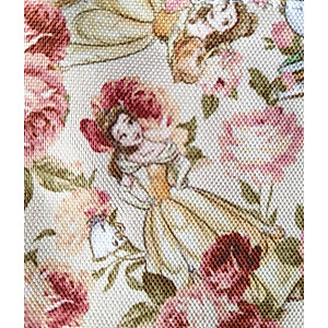 Loungefly Belle Character Floral AOP Cosmetic Pouch