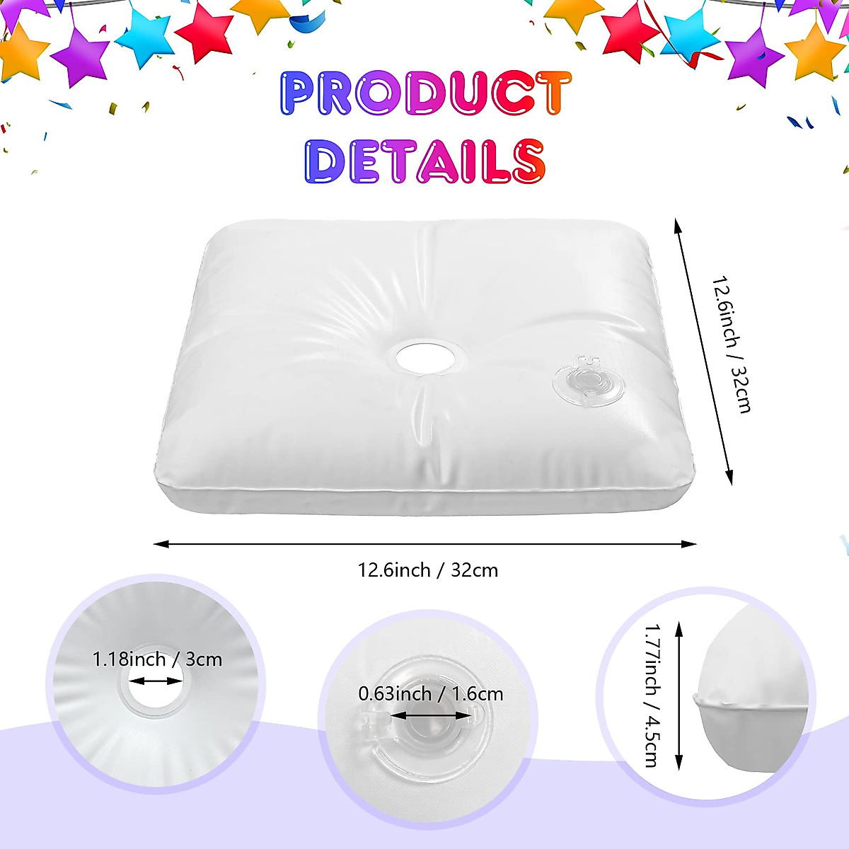 YALLOVE 4 Pack Water Weight Bags for Balloon Column Stand and Balloon Arch, Square Thickened Water Fillable Base for Party Supplies Accessories (Each 10 lb Weight)