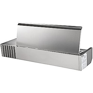 VEVOR 40Qt Sandwich Table 150W Stainless Salad Bar Refrigerated Condiment Prep Station, 60in, Silver