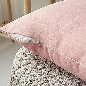 FEVERQIYI Coral Pink Outdoor Pillow Covers 18x18 Inch Pack of 2 Decorative Waterproof Outdoor Pillows Square Throw Cushion Case for Patio, Porch and Balcony 45x45cm