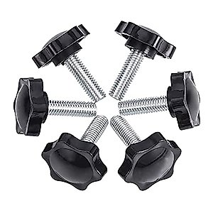 INCREWAY 6pcs M8x25mm Plum Blossom Shape Threaded Knurled Thumbscrew Grip Knobs Thumb Screw