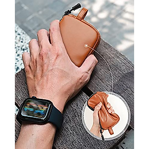 SafeDelux Small Smell Proof Storage Bag Organizer Zipper Pouch 6.3 x 4.3 Inch Small Travel Water Resistant Bag Great Father Day Gifts (Brown)