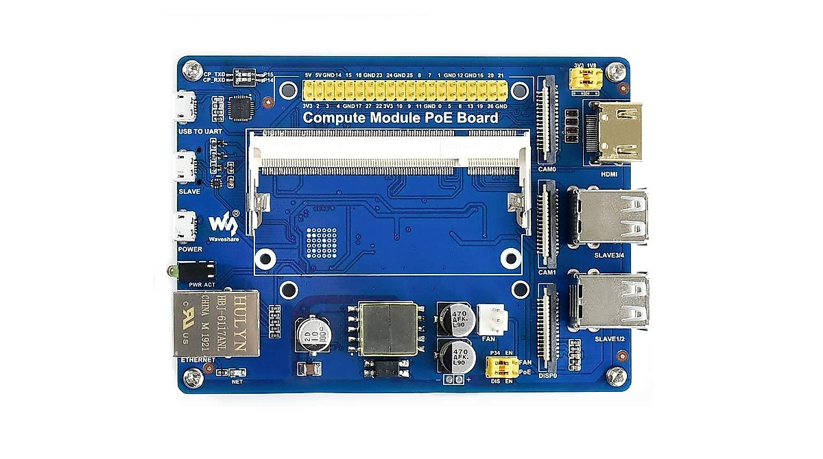 Compute Module IO Board with PoE for Raspberry Pi