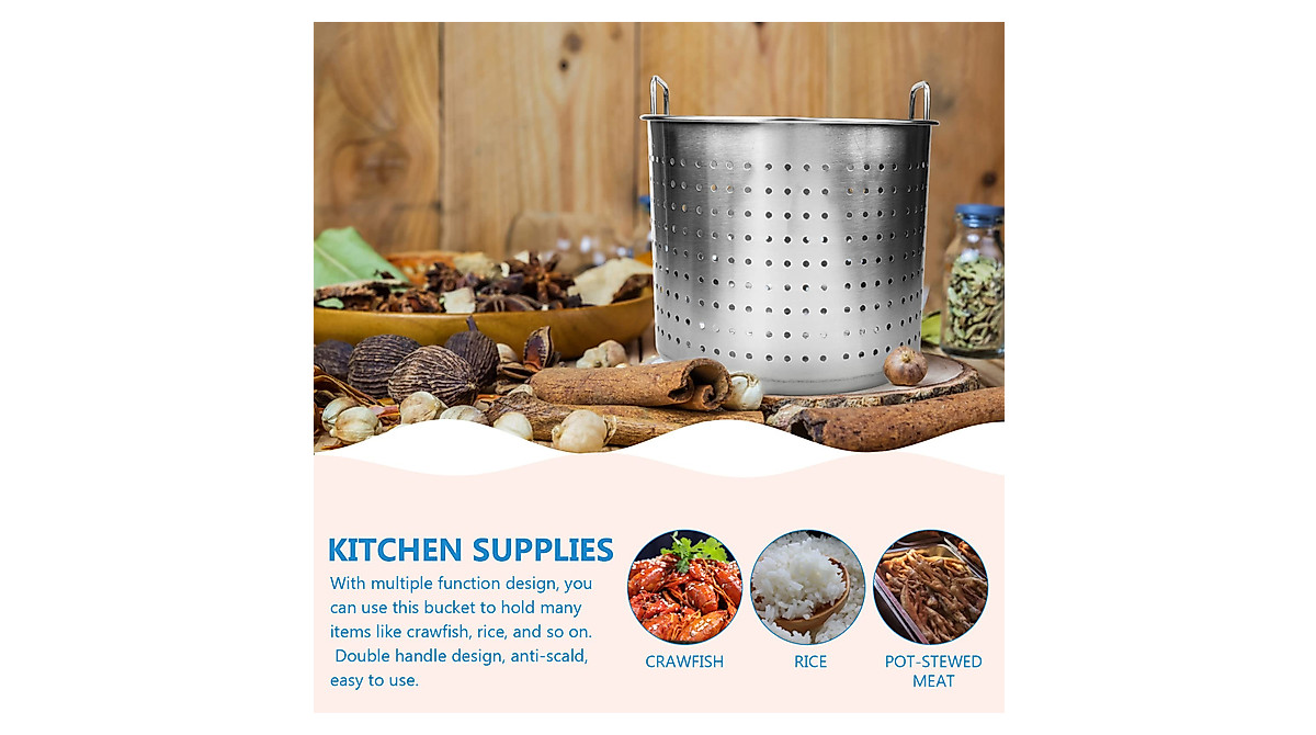 UPKOCH Stainless Steel Crawfish Pot for Seafood & Boil | Multi-Use ...
