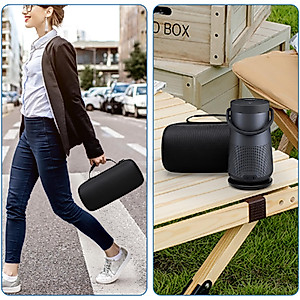 XANAD Hard Case for Bose SoundLink Revolve+ or Revolve+ (Series II) Portable & Long-Lasting Bluetooth 360 Speaker - Storage Protective Bag (Black)