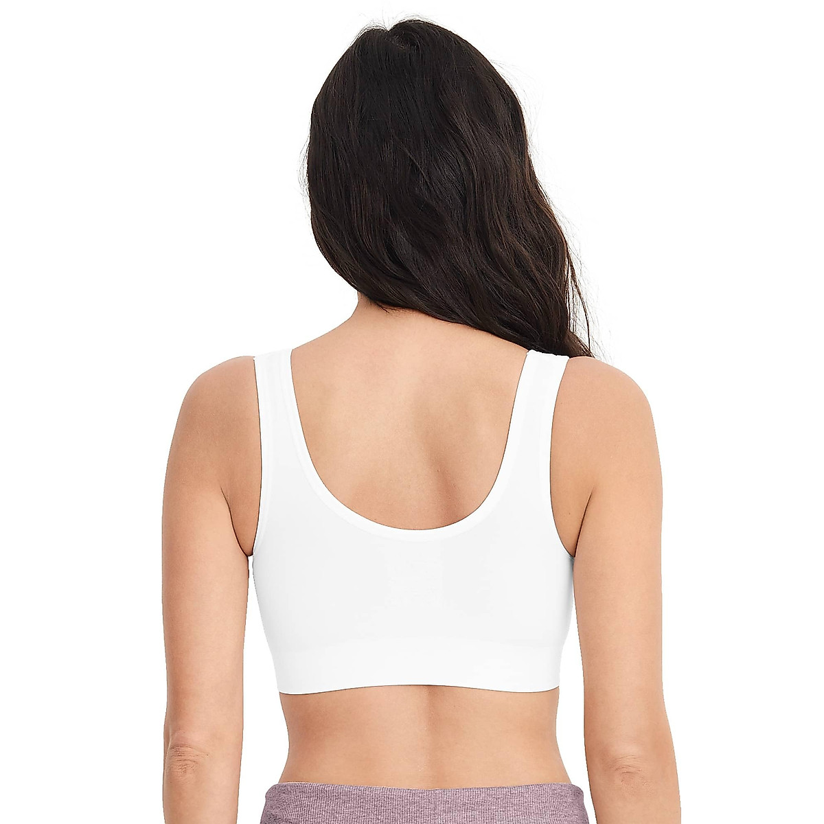 Jockey Women's Bra Seamfree Back Smoothing Bralette, White, XL