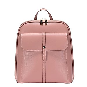 MMS Brands Miztique The Chloe Backpack Purse for Women, Sleek Shoulder Bag, Soft Vegan Leather - Blush
