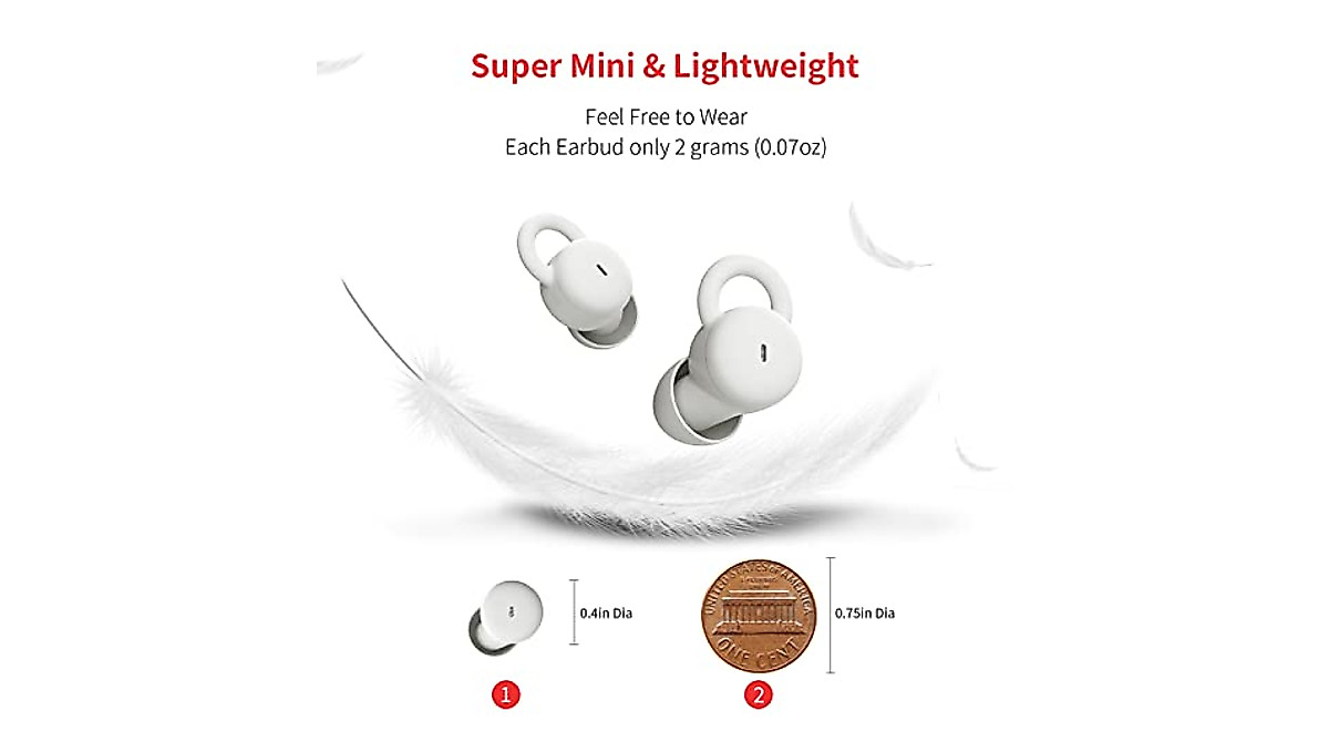 Sleep Earbuds Wireless Bluetooth for Side Sleepers & Travel