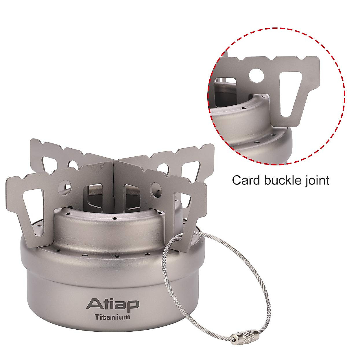 ATiAP Alcohol Stove Backpacking Stove Camping Stove Alcohol Burner with Cross Stand Titanium Ultralight Portable
