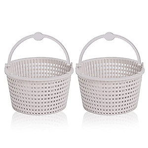 Wadoy SPX1091C Skimmer Basket Compatible with Hayward Automatic Skimmers SP1091lx,SP1091wm,6.5" Top, 3.5" Deep, 4.5" Bottom with Handle, 2-Pack Above Ground Pool Skimmer Basket
